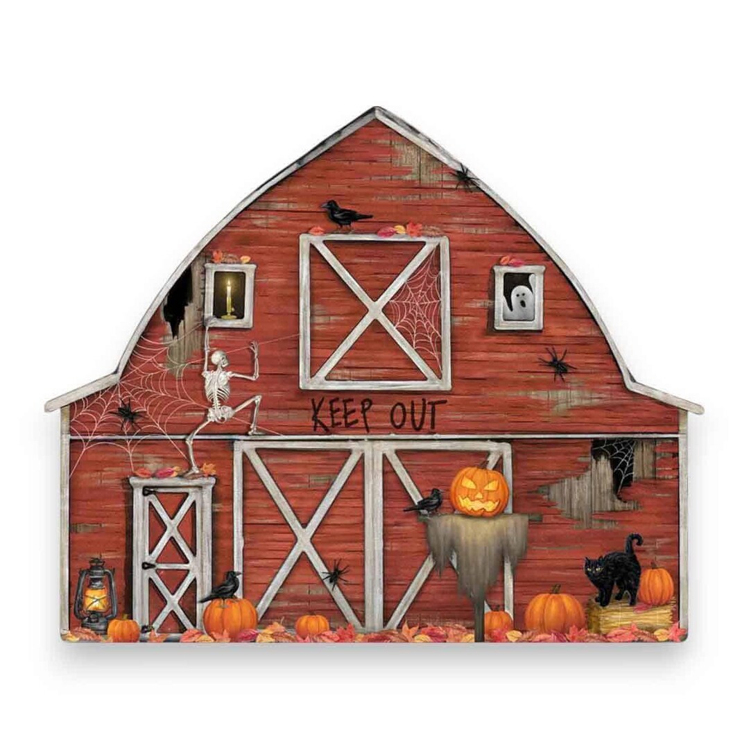 Haunted Halloween Barn Sign MD1453 - Etsy