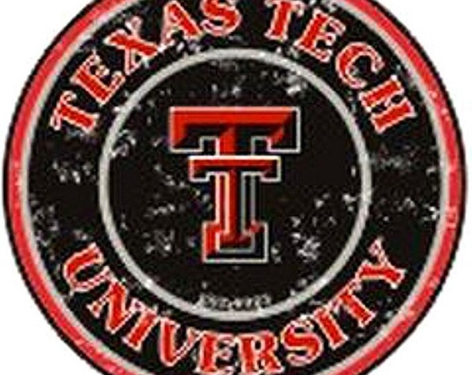12 Inch Texas Tech Round Sign Aluminum Officially Licensed - Etsy