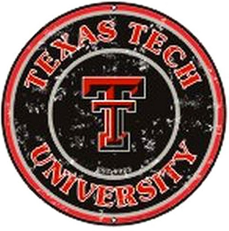 12 Inch Texas Tech Round Sign Aluminum Officially Licensed - Etsy
