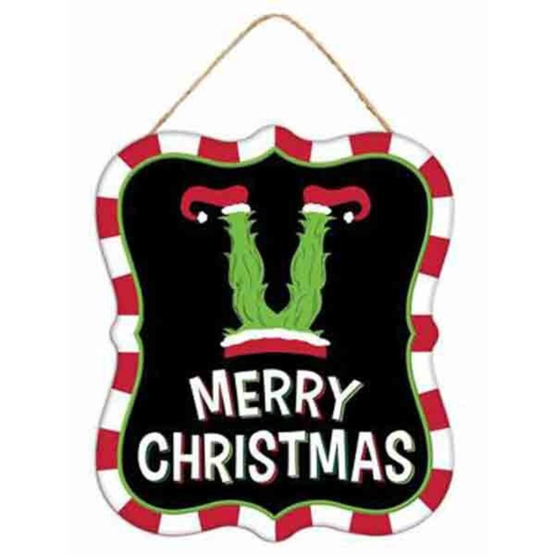 7 Merry Christmas Green Monster Sign MD1214 - Etsy
