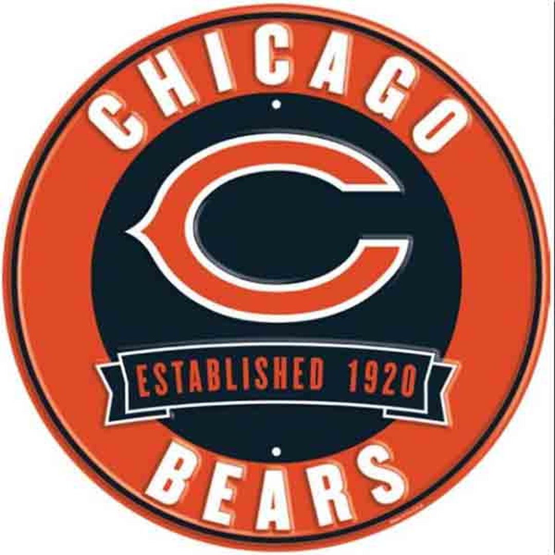 Chicago Bears Round Sign Officially Licensed Product W/hologram - Etsy