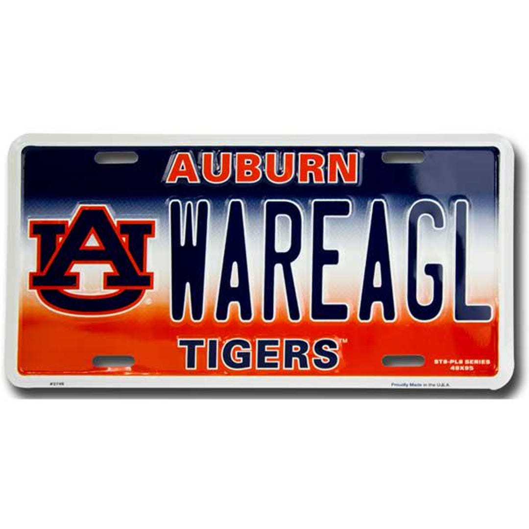 Auburn War Eagle License Plate Officially Licensed Product W/attached ...