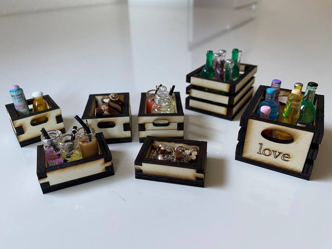 Miniature Containers for Dollhouses. Diy Dollhouse Decor Accessories in ...