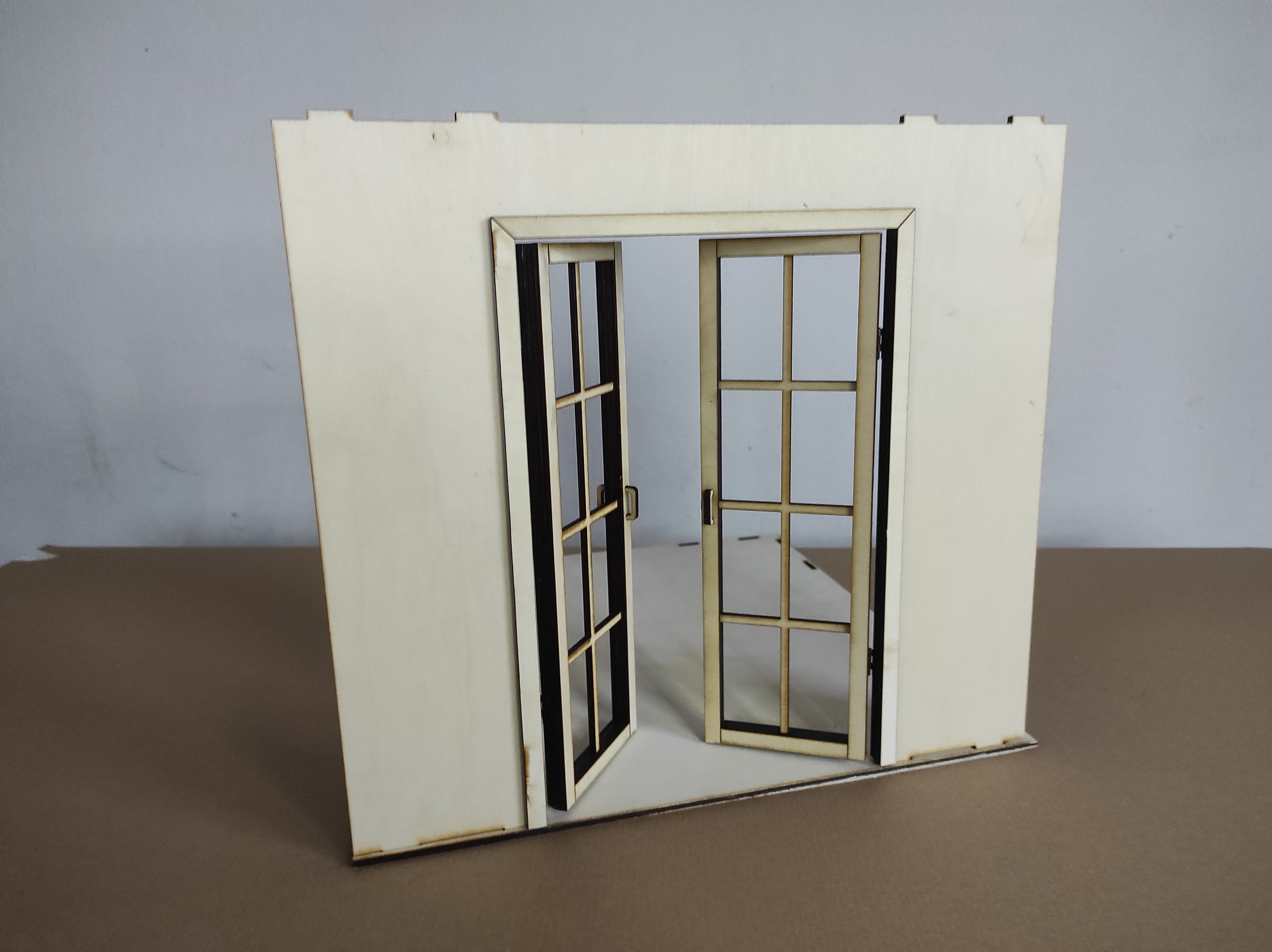 Miniature French Double Doors for Dollhouse – DIY 1\6 & 1\12 Scale - Etsy