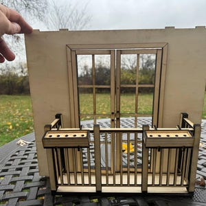 Dollhouse French Doors: 1/6 & 1/12 Scale Diorama Kit - Etsy