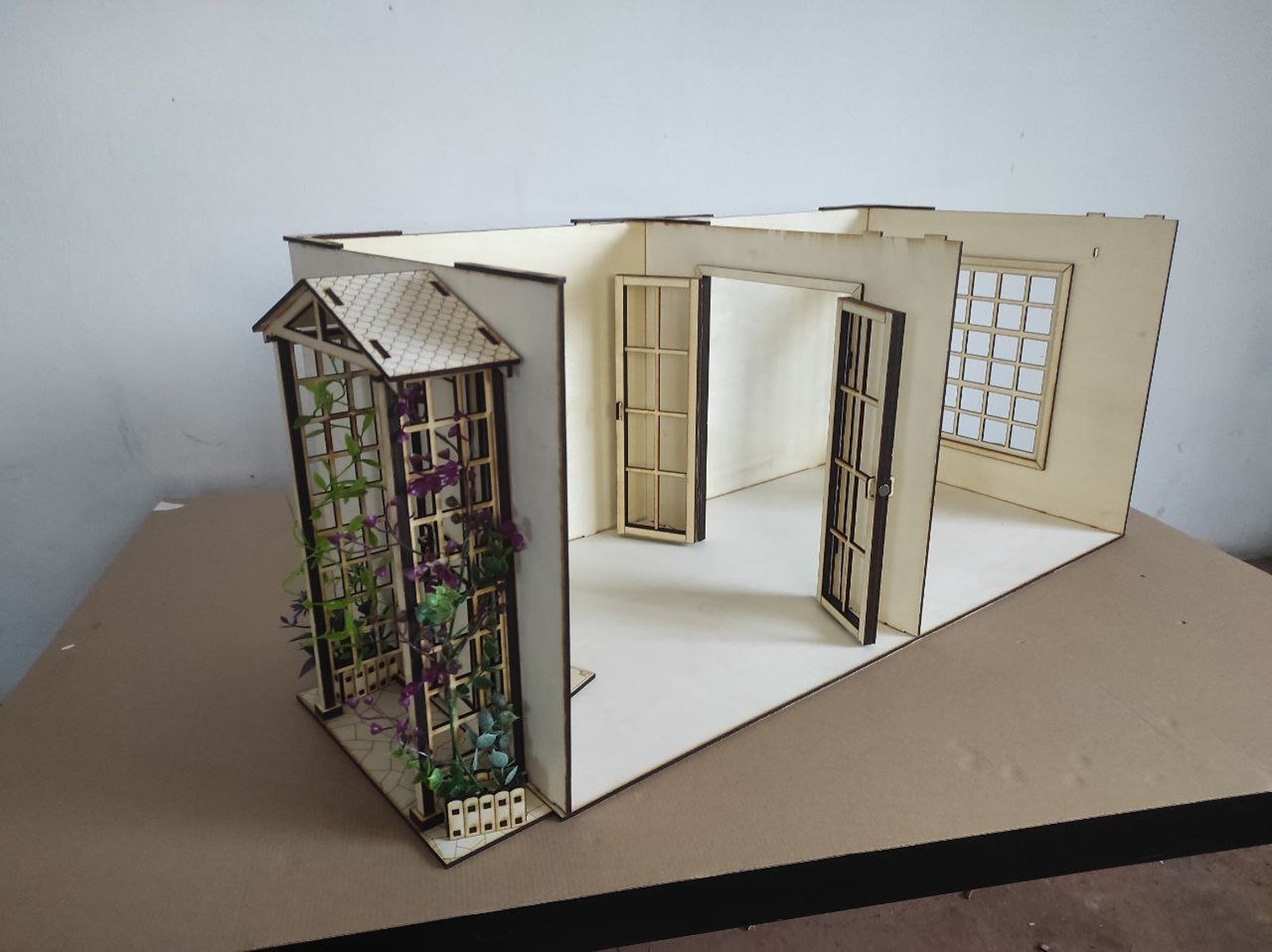Stackable Dollhouse Room Box With Porch, DIY Doll Diorama, 1\6 & 1\12 ...