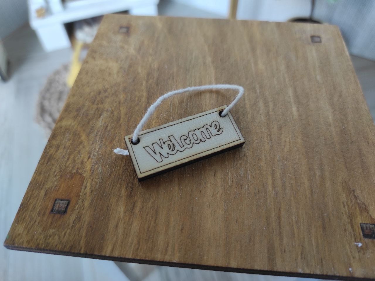 Miniature Wooden Dollhouse Door Signs: Custom Name Tags - Etsy