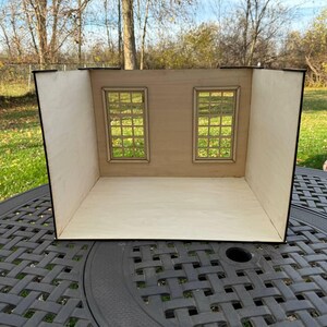 DIY Dollhouse Diorama Box With Windows, 1:6 & 1\12 Scale Miniature ...
