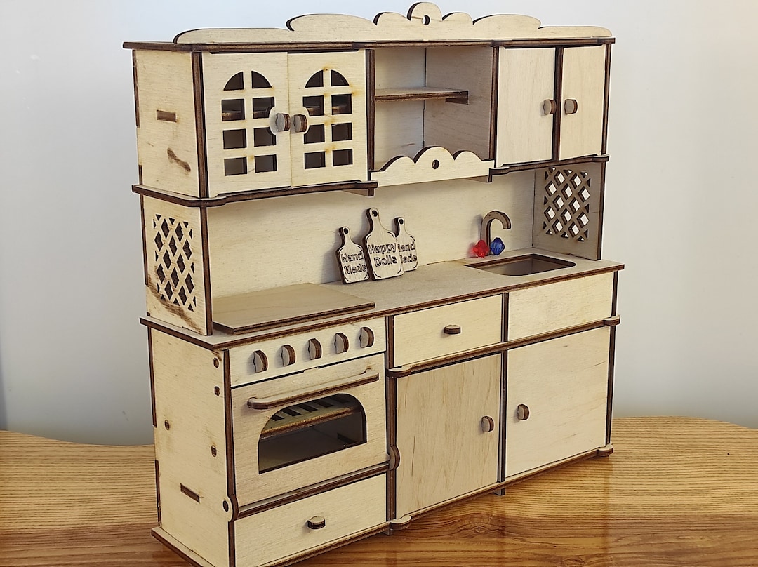 Dollhouse Kitchen 1/6. Miniature Kitchen. Doll Furniture. Miniature ...