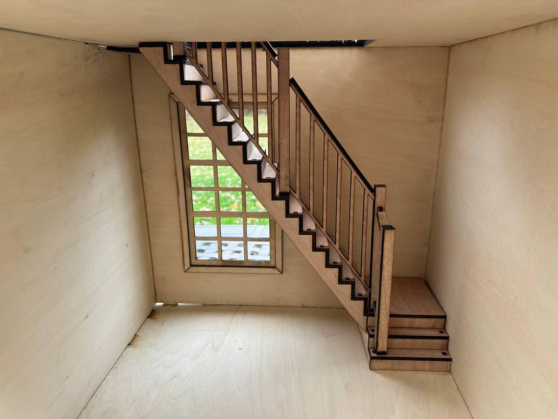 DIY Staircase for Stackable Dollhouse – 1/6, 1\12 Scale Miniature ...