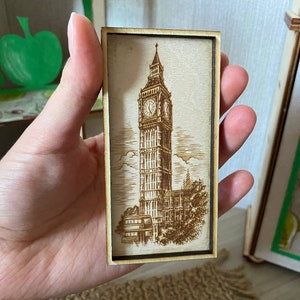 Miniature Big Ben Painting for Dollhouse. Tiny Big Ben Artwork for ...