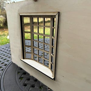 Wall With Panoramic Bay Window for Modular Dollhouse Room Box 1/6 & 1 ...