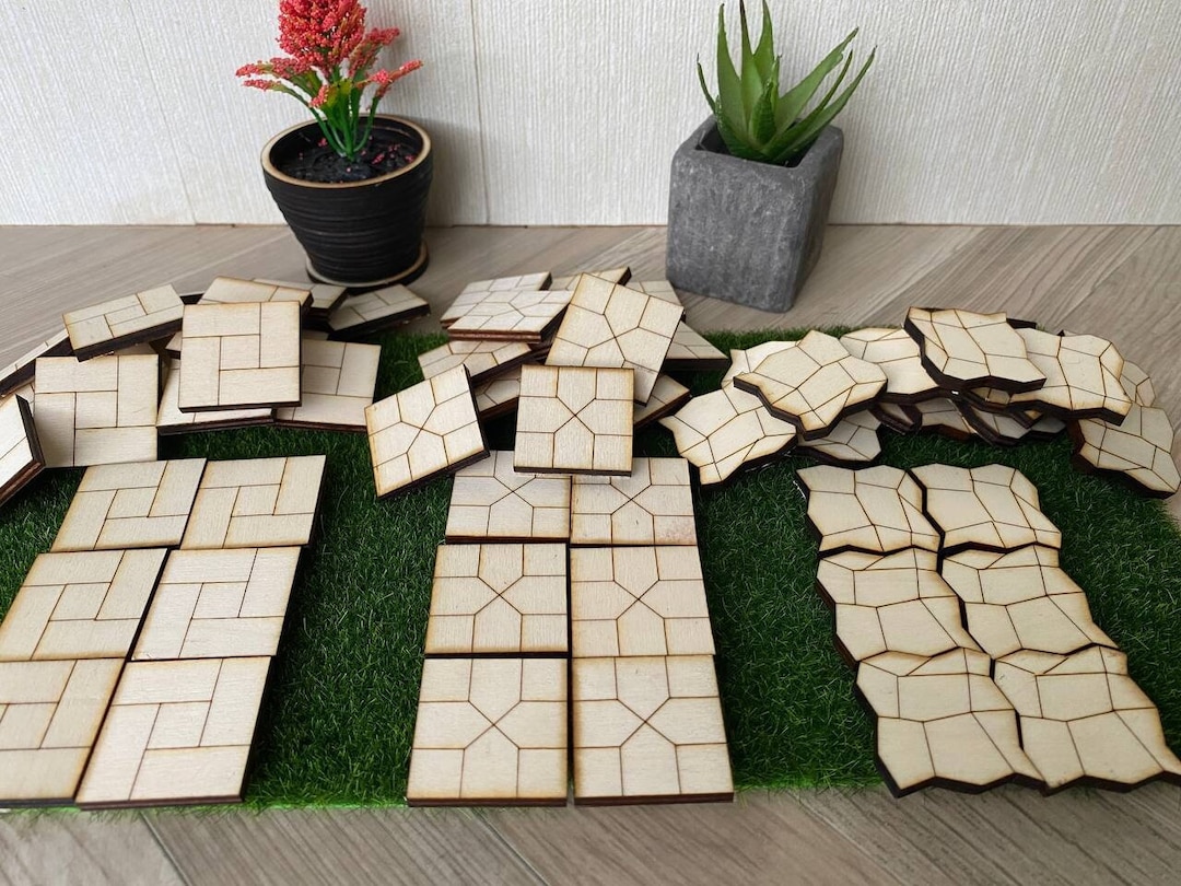 Dollhouse Miniature Sidewalk Tiles. Miniature Paving Stones for Doll ...