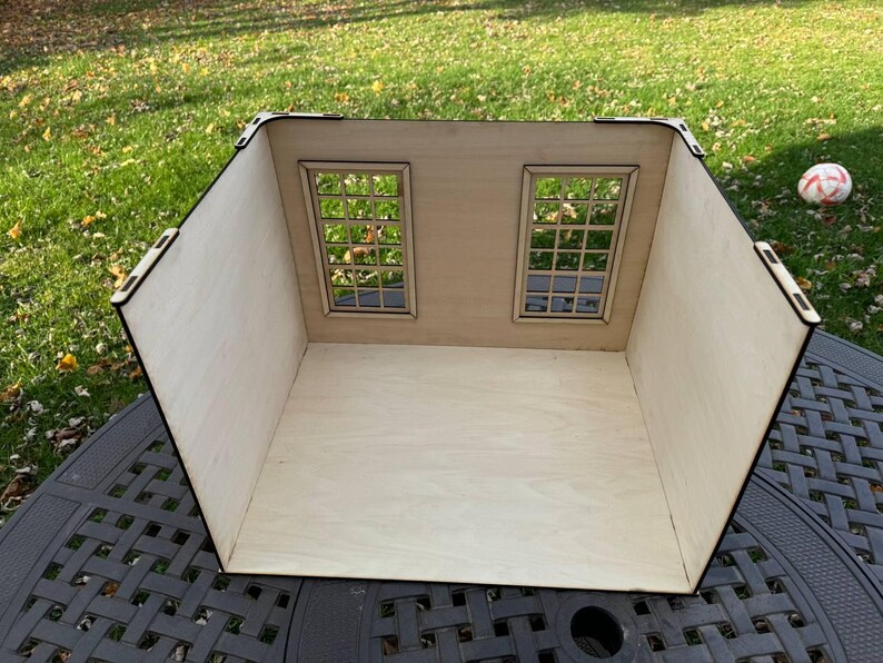 DIY Dollhouse Diorama Box With Windows, 1:6 & 1\12 Scale Miniature ...
