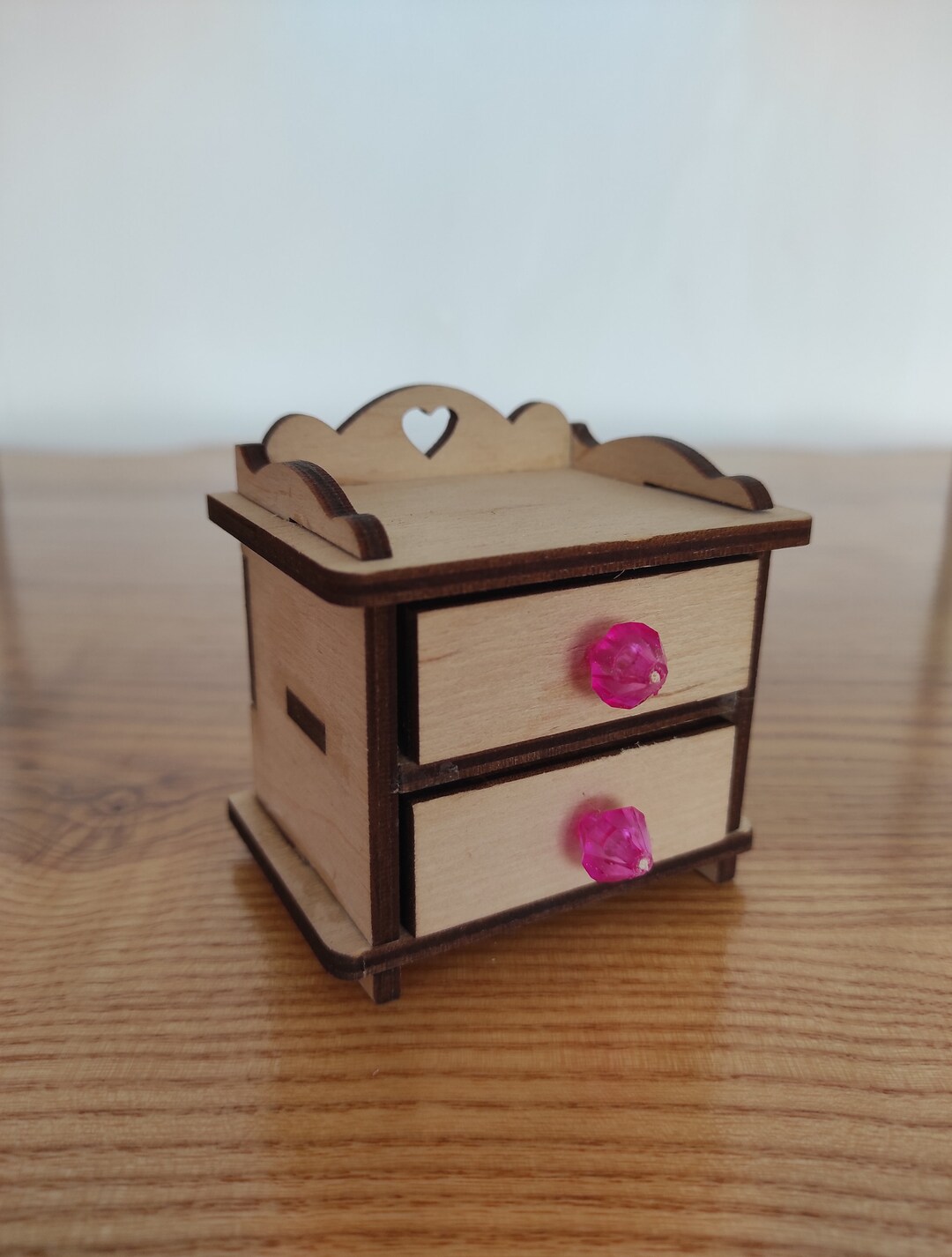 Miniature Bedside Table 1/6 Scale, DIY Doll Furniture, Dollhouse Side ...