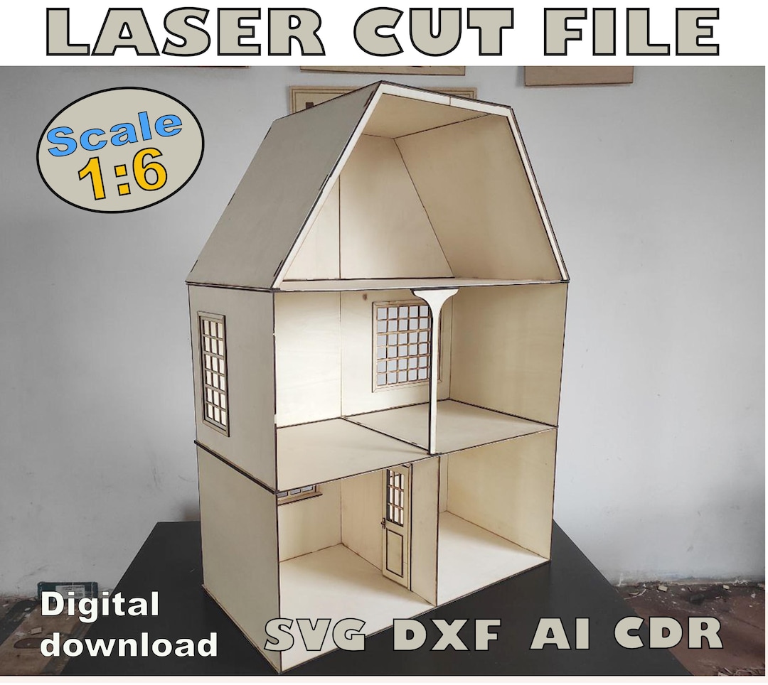 Dollhouse Stackable House Laser Cutting File Instant Download of Large ...