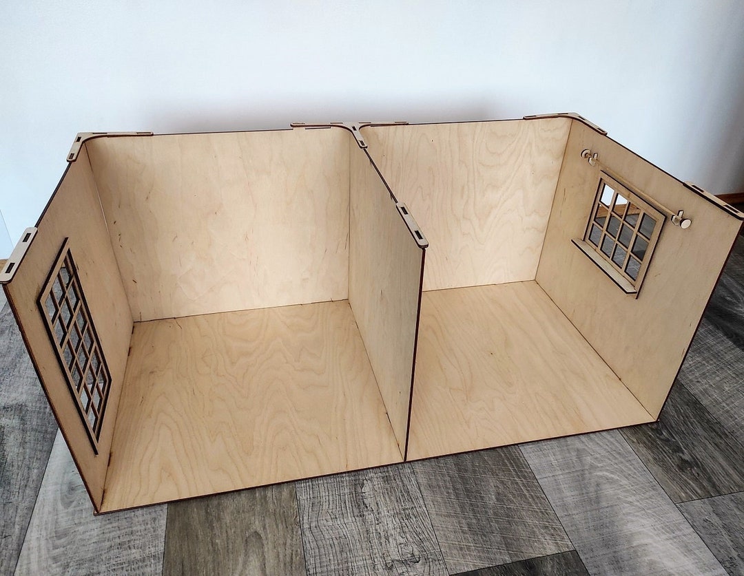 Stackable Dollhouse Room Box - 12-inch Doll Room, DIY Miniature ...