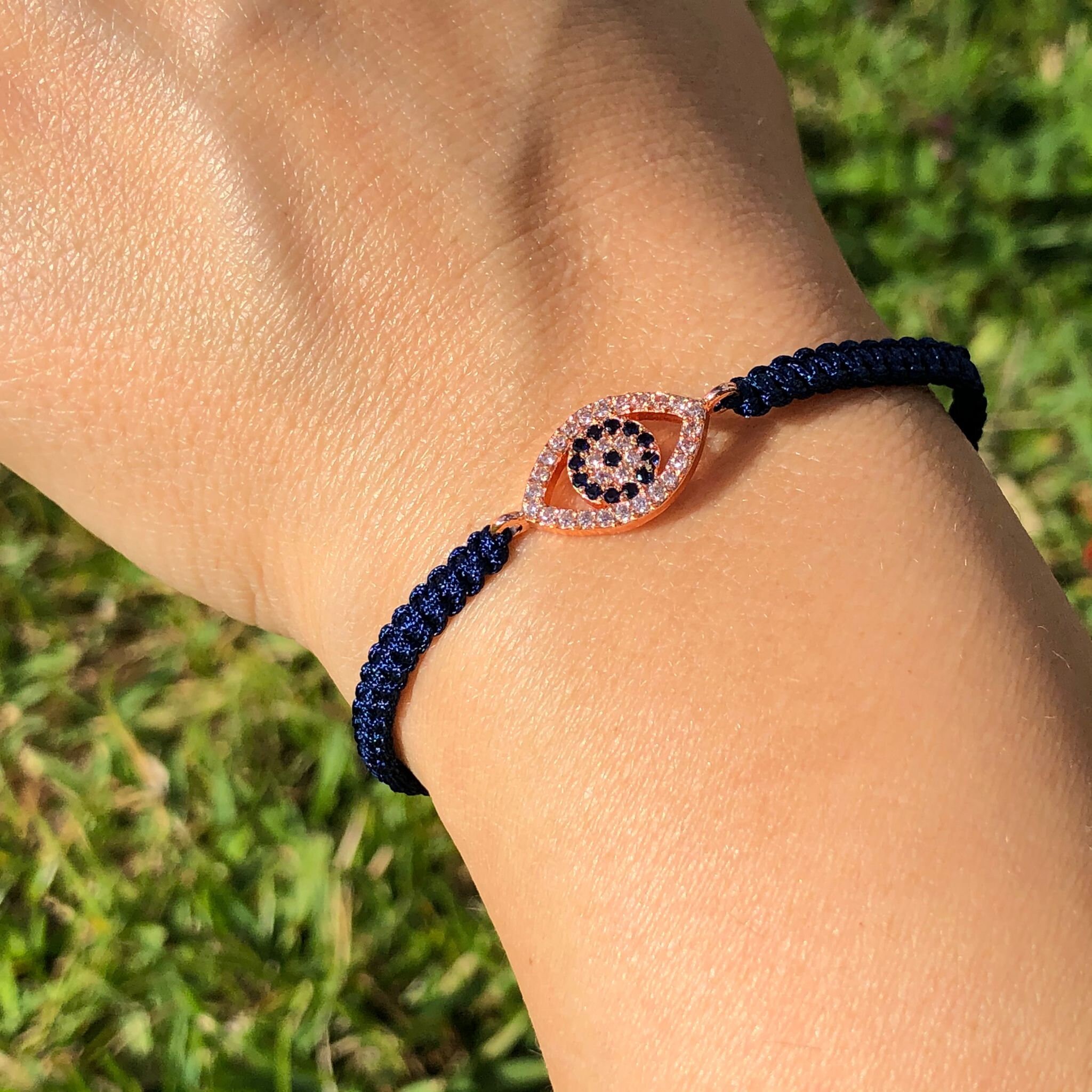 Bracelet Evil Eye Red String Evil Eye Black Macrame Eye | Etsy
