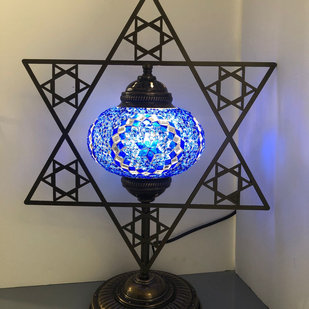 Star of David Mosaic Lamp Table Lamp Turkish Moroccan Night Bedside ...