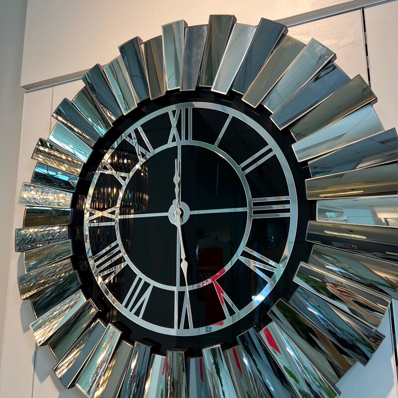 Mirrored Wall Clock - Etsy