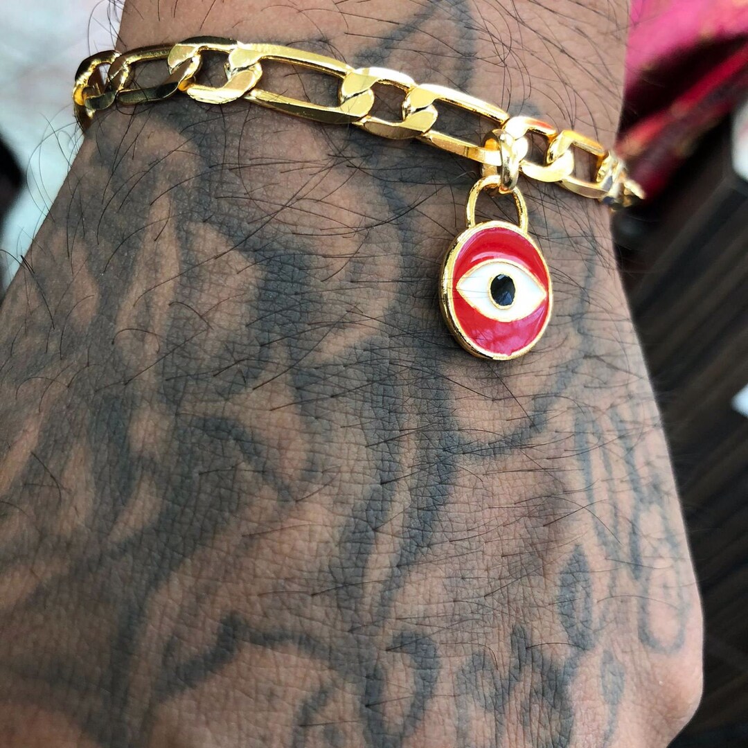 Bracelet, Red Evil Eye Dangle Bracelet, Protection Handmade Eye ...