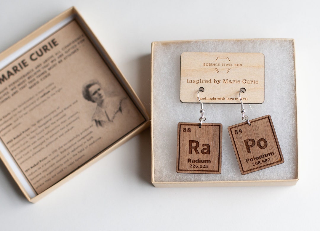 Marie Curie Women in Science Walnut Periodic Table Element - Etsy