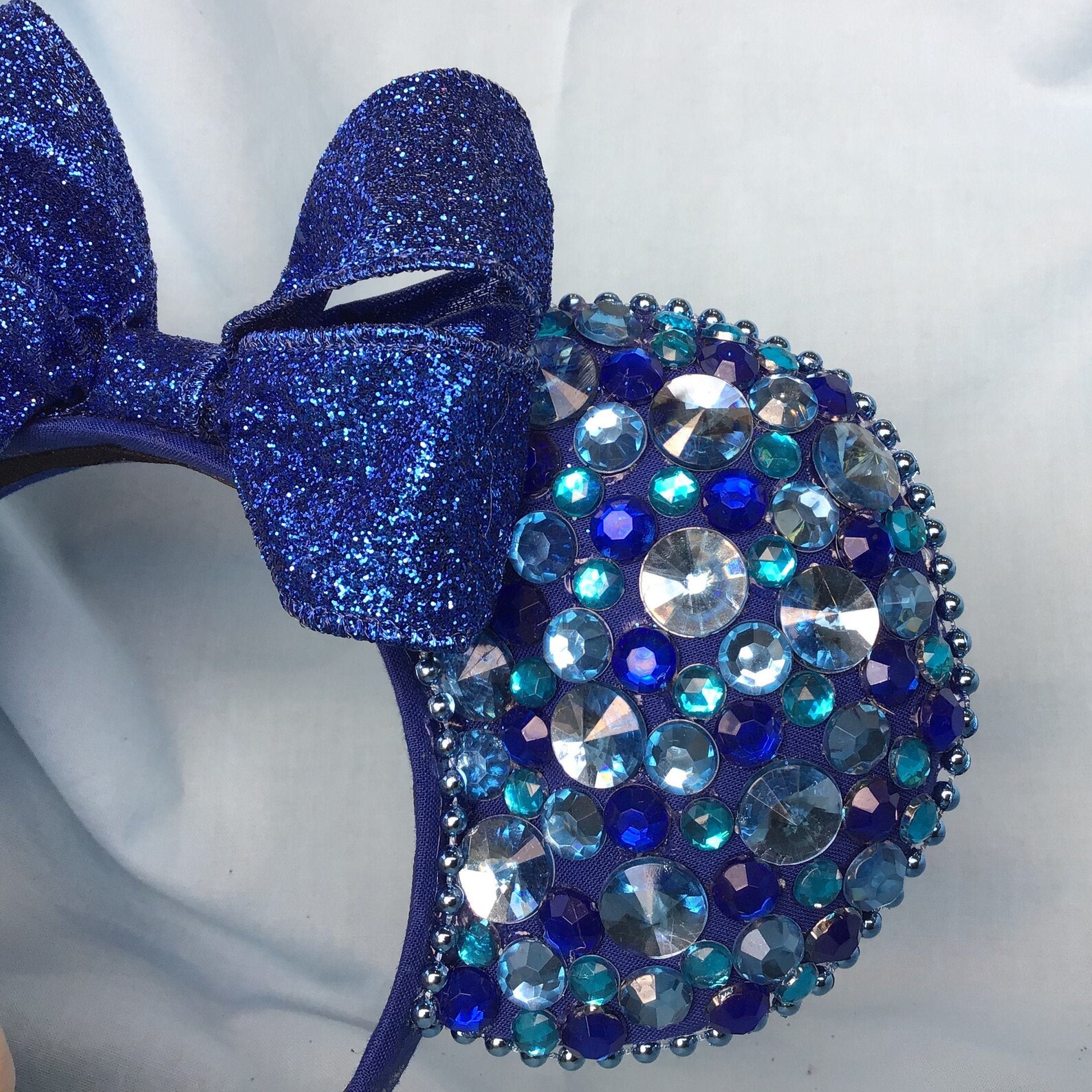 Blue Bedazzled Mickey Ears Sparkly Mickey Ears Fancy Mickey - Etsy