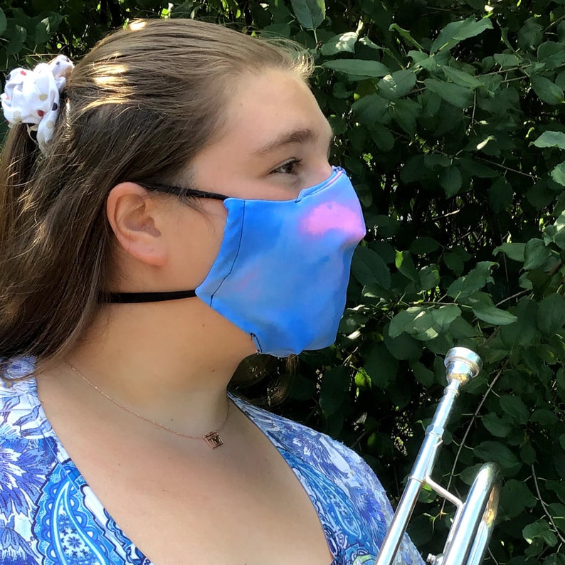 Fitted Face Mask, Face Mask With Slit, Mask for Trumpet Playing, Face ...