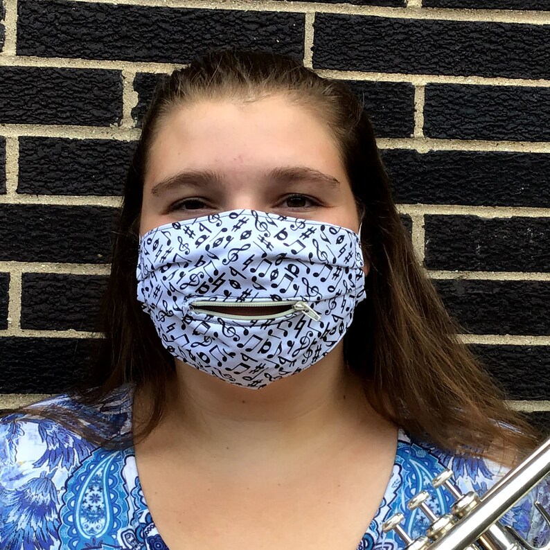 Face Mask With Zipper Face Mask for Trumpet Playing Face - Etsy