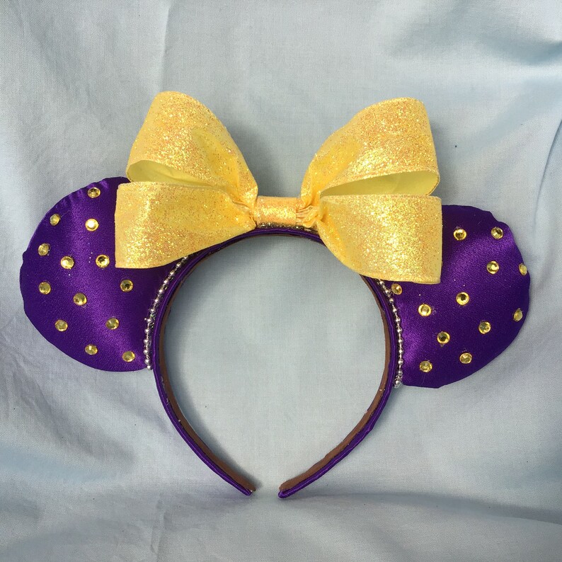 Purple Mickey Ears Bedazzled Mickey Ears Tangled Mickey - Etsy