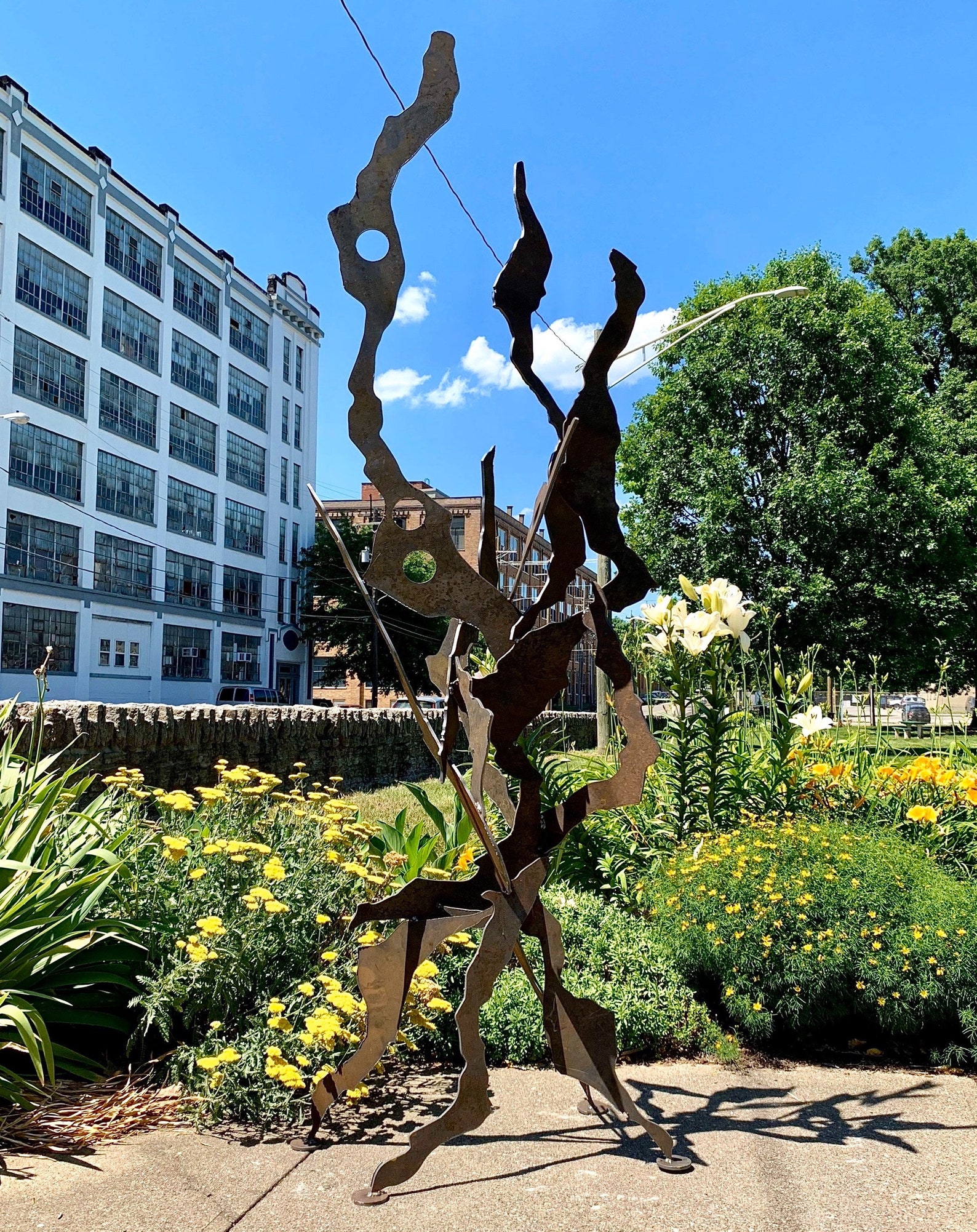 Large Outdoor Sculpture, Abstract Metal Sculpture, Rustic Yard Art ...
