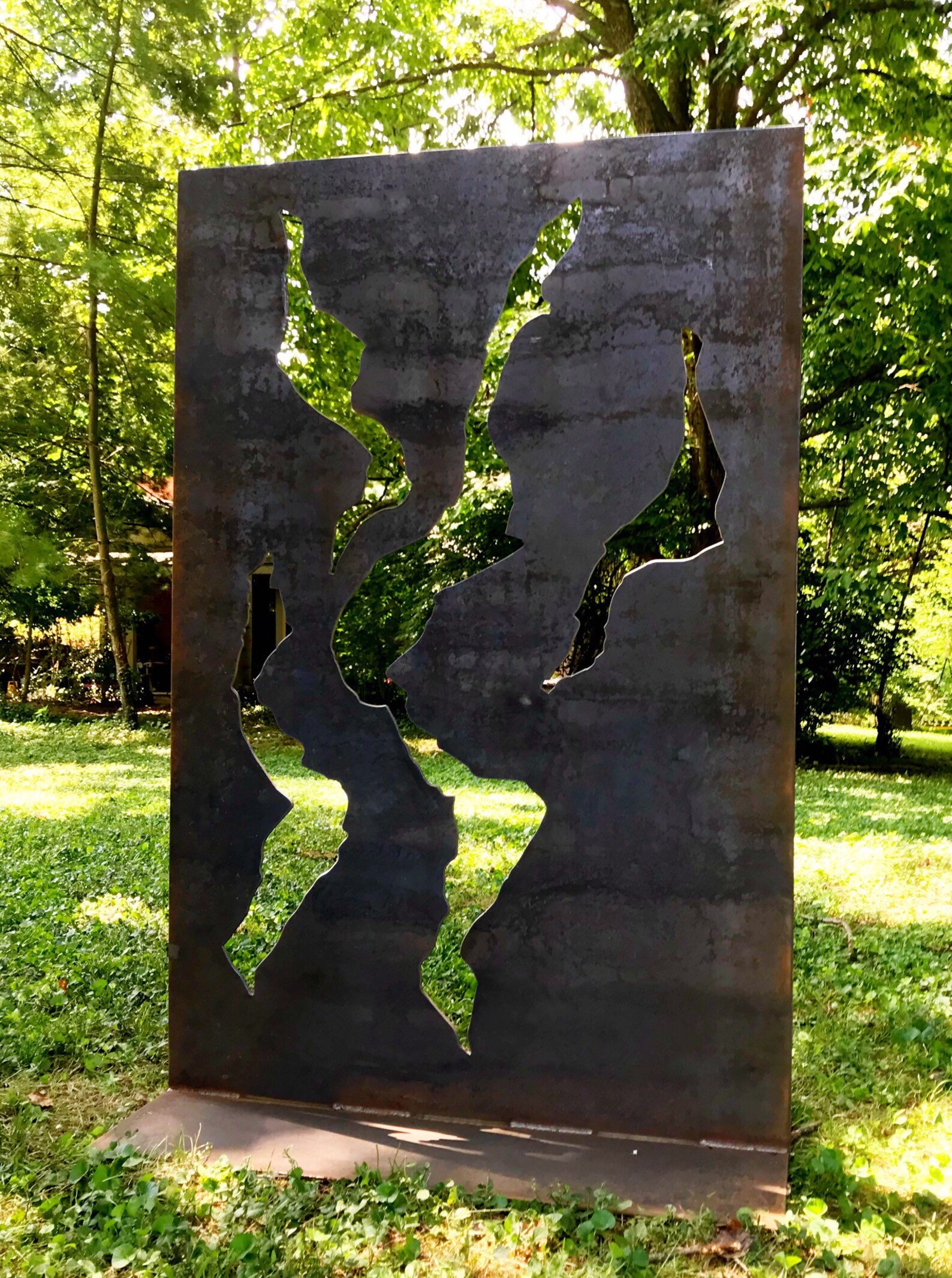 Large Metal Sculpture Rustic Metal Art Rusty Indoor Outdoor | Etsy