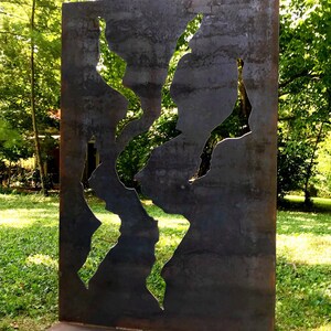 Large Metal Sculpture, Rustic Metal Art, Rusty Indoor Outdoor Art ...