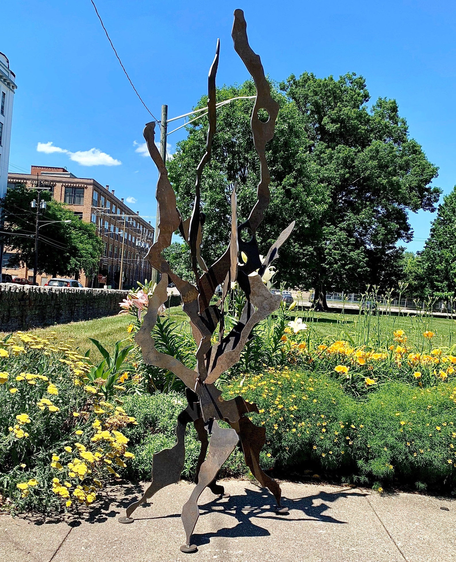 Large Outdoor Sculpture Abstract Metal Sculpture Rustic Yard - Etsy