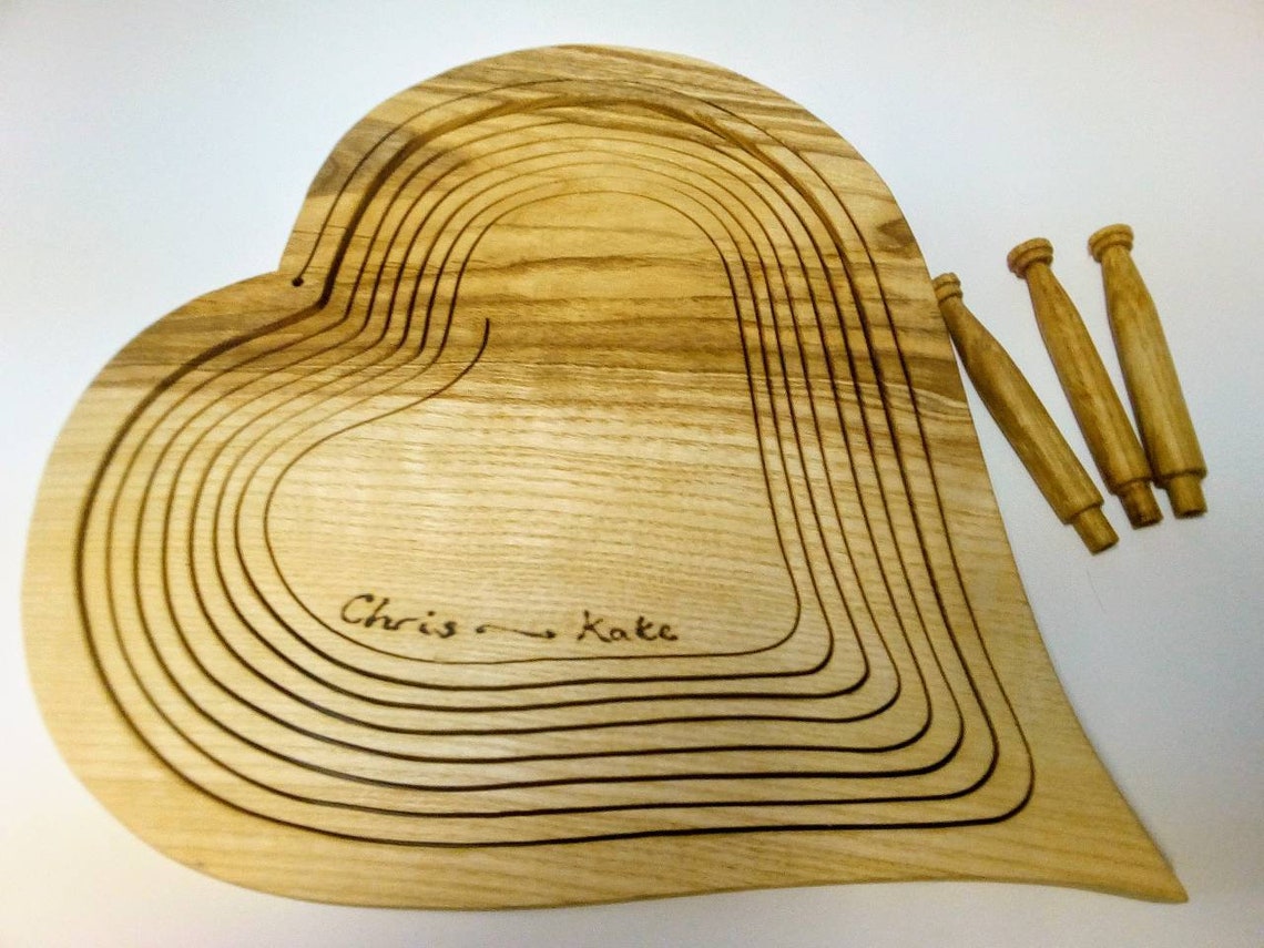 Heart Shape Folding Wooden Basket. - Etsy