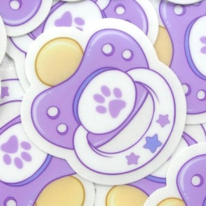 Cute Light Purple Pacifer Sticker CLEAR Transparent - Babyfur AB/DL - Etsy