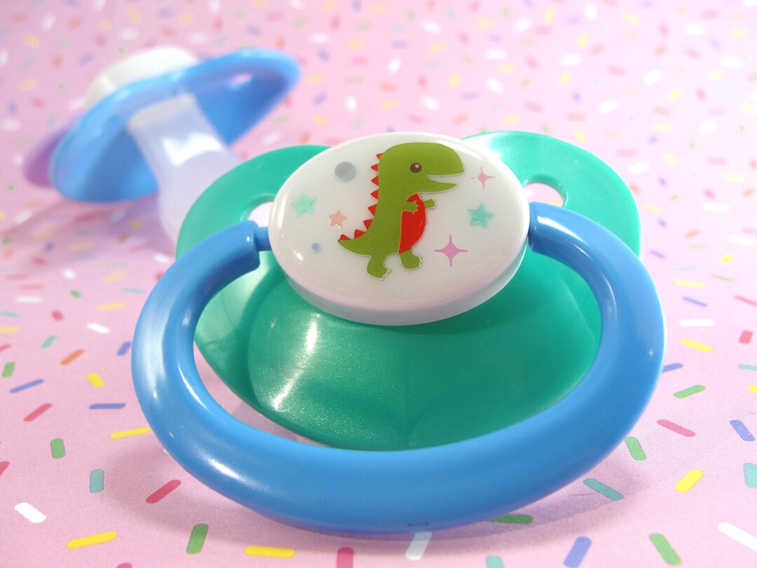Green T-rex Dinosaur Adult Pacifier ABDL - Etsy