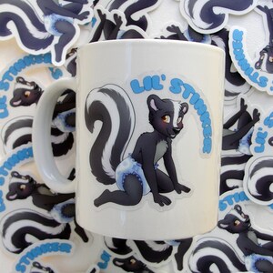 Lil' Stinker Diapered Skunk Sticker CLEAR Transparent - Babyfur AB/DL ...