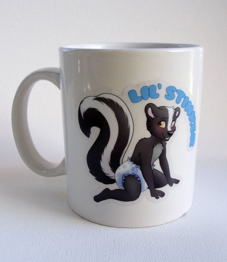 Lil' Stinker Diapered Skunk Sticker CLEAR Transparent - Etsy