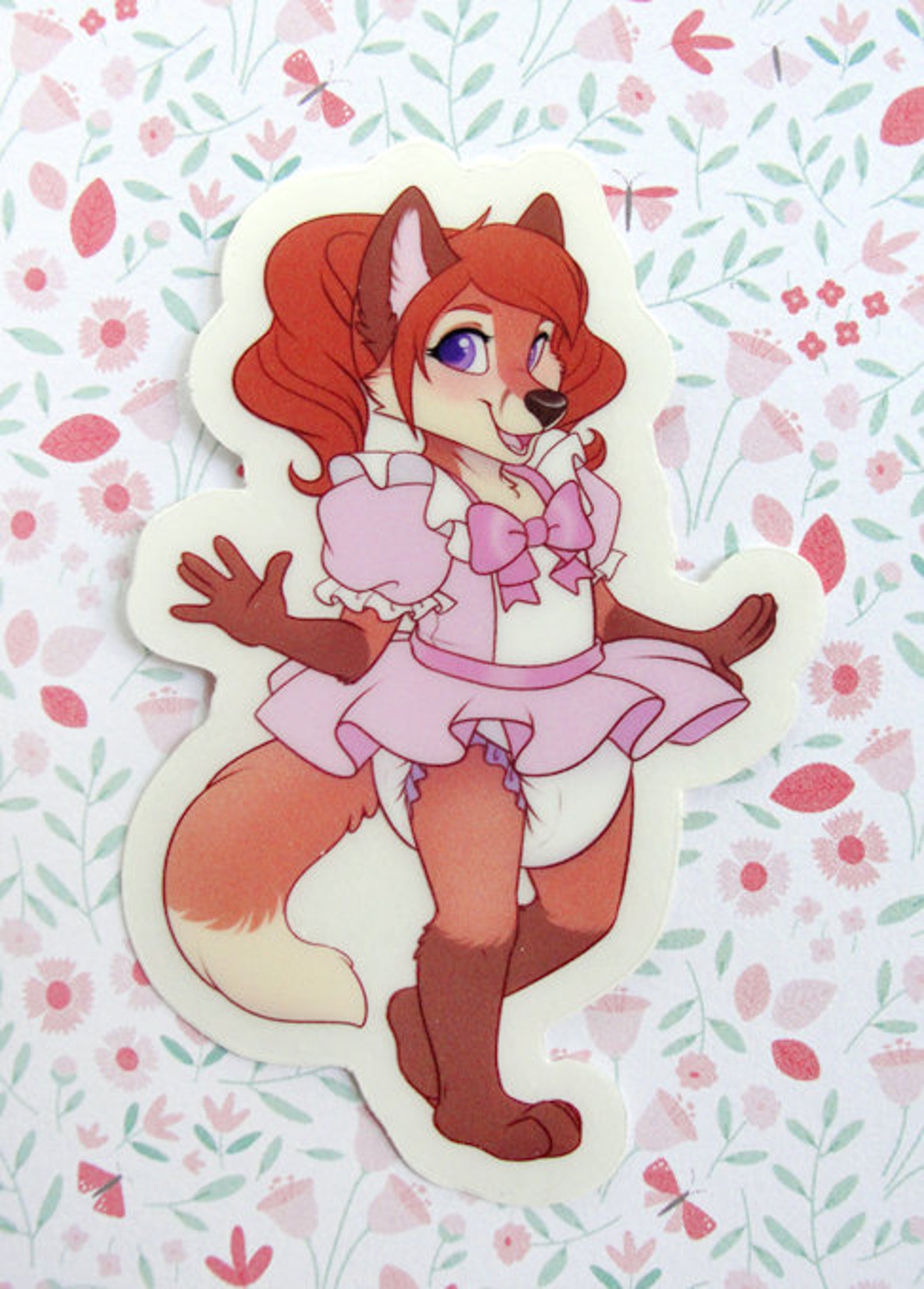 Pretty Fox Diaper Sticker CLEAR Transparent Babyfur AB/DL - Etsy