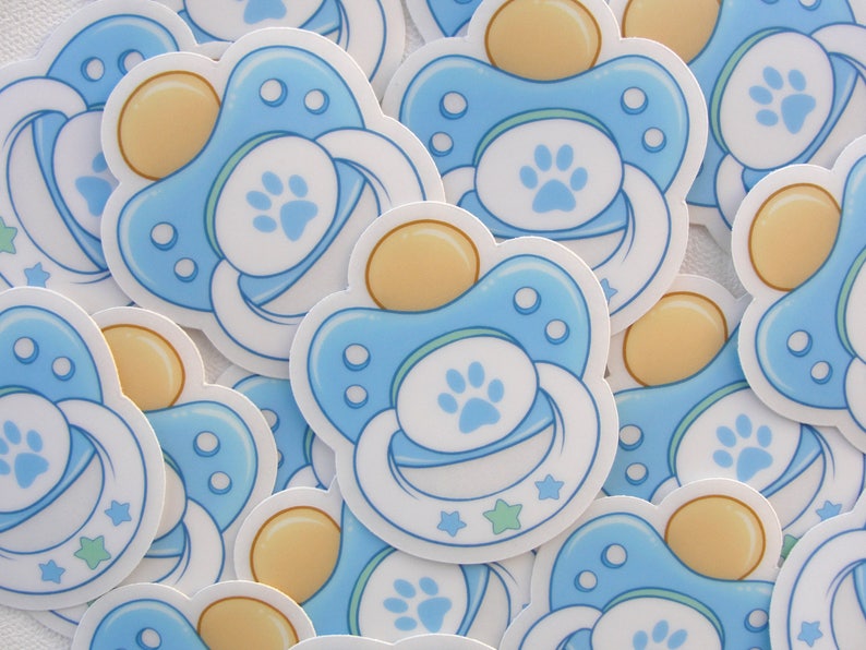 Cute Blue Pacifer Sticker CLEAR Transparent - Babyfur AB/DL - Etsy