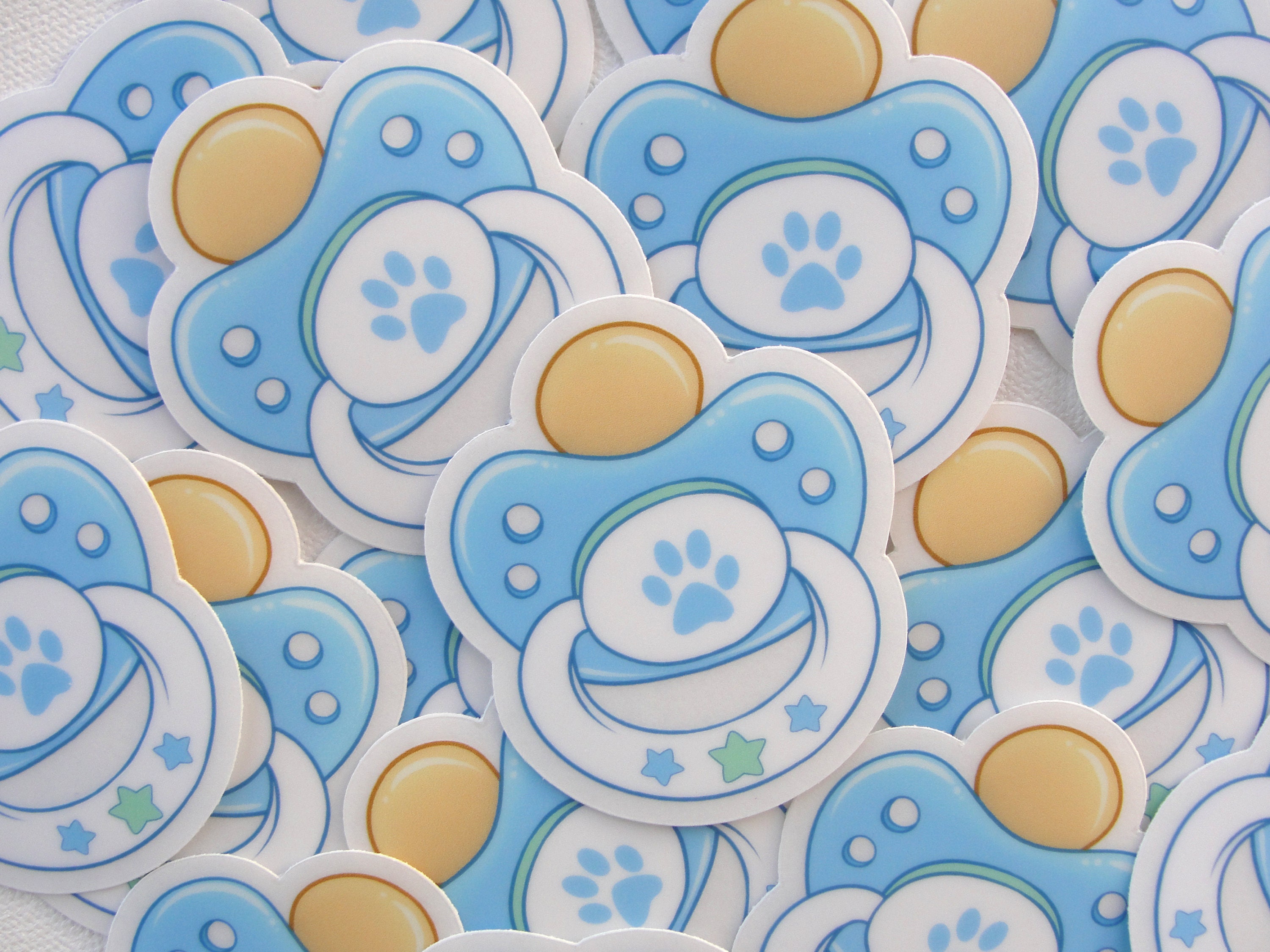Cute Blue Pacifer Sticker CLEAR Transparent - Babyfur AB/DL - Etsy