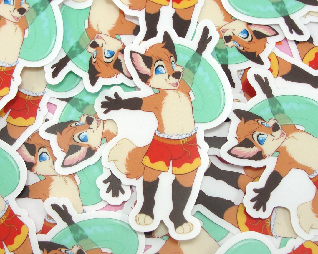 Summertime Babyfur Fox Sticker CLEAR Transparent Babyfur AB/DL - Etsy