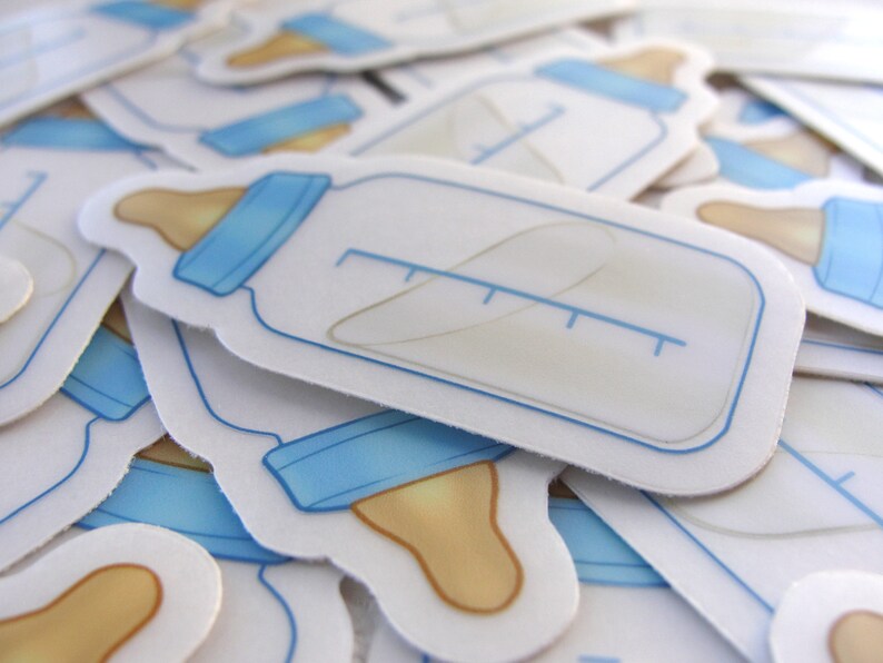 Cute Baby Bottle Milk Sticker CLEAR Transparent Babyfur - Etsy