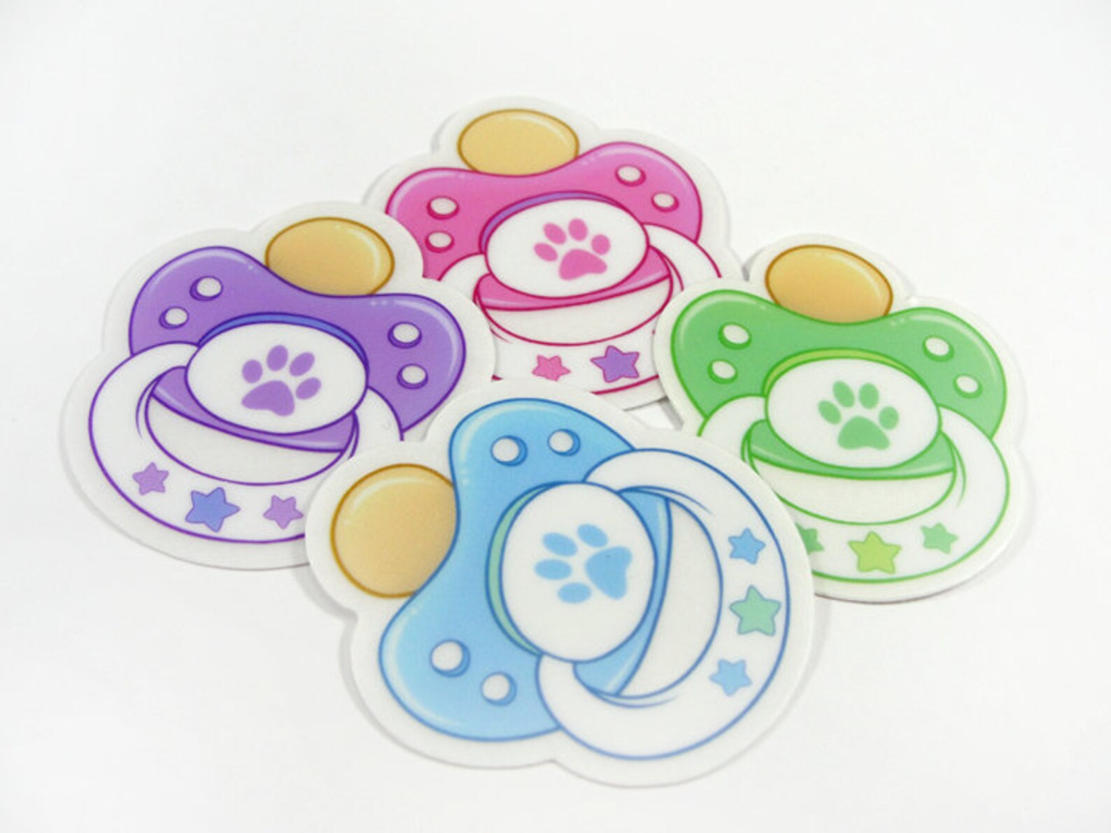 Cute Light Pink Pacifer Sticker CLEAR Transparent Babyfur - Etsy