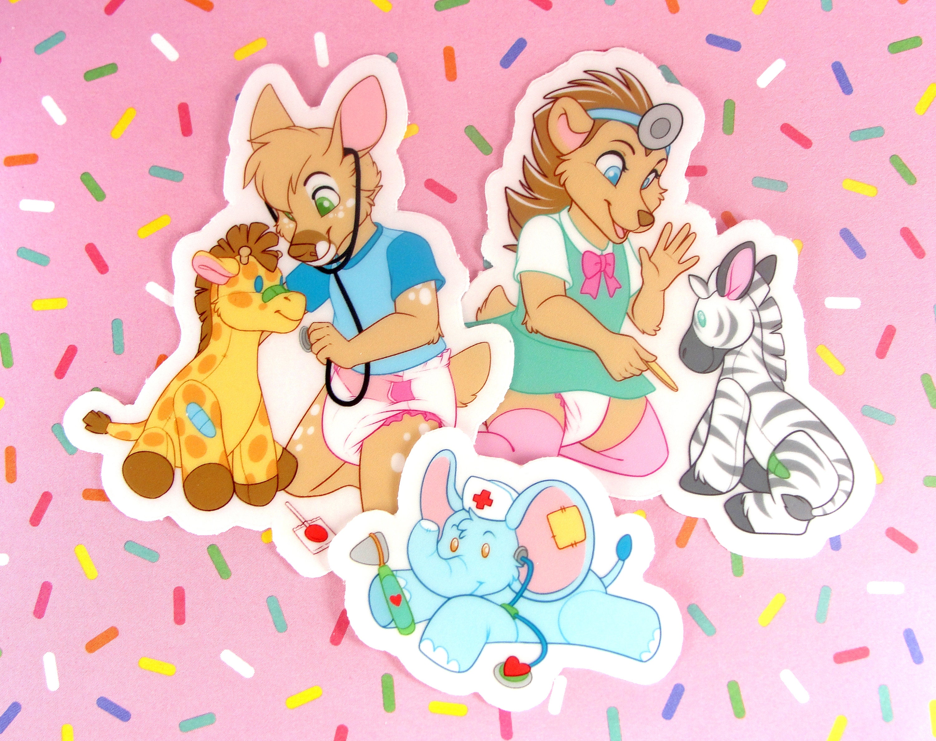 Cute Hedgehog Sticker CLEAR Transparent - Babyfur AB/DL - Etsy
