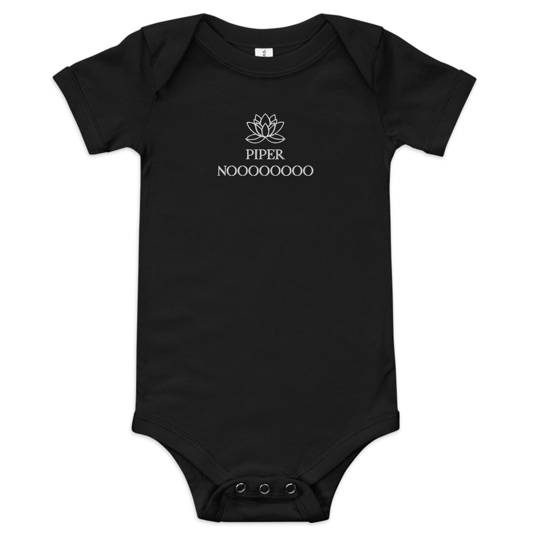 Piper Noooo Tsunami Buddhism White Lotus Baby Embroidered One Piece - Etsy