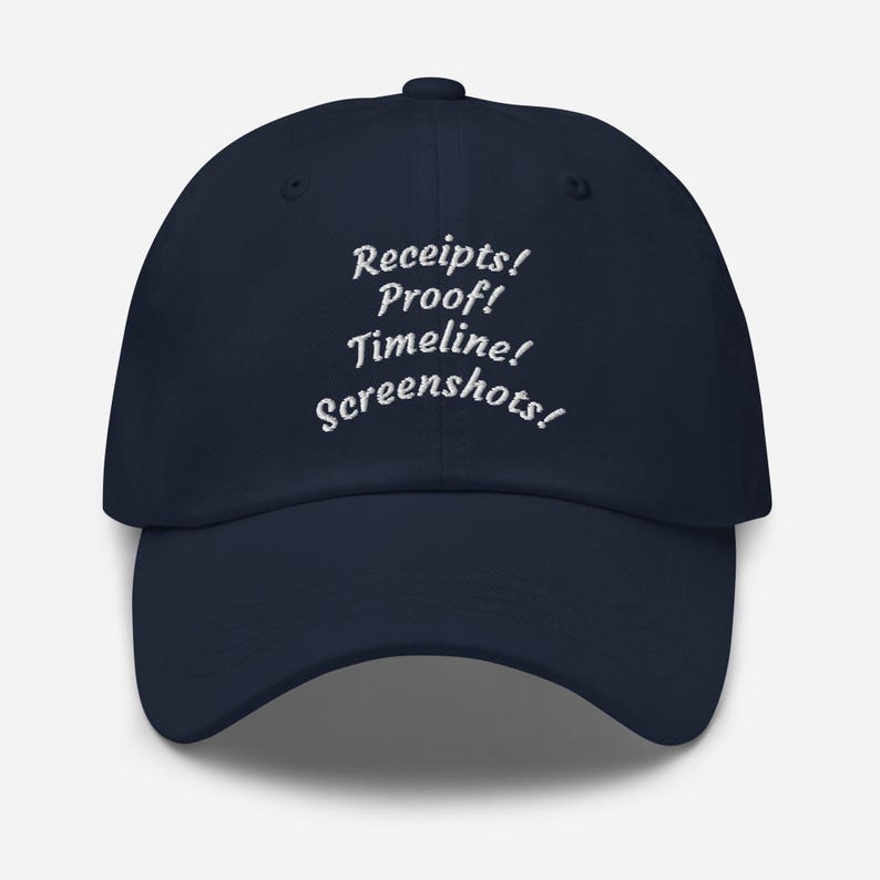 Receipts, Proof, Timeline, Screenshots RHOSLC Bravo TV Dad Hat - Etsy