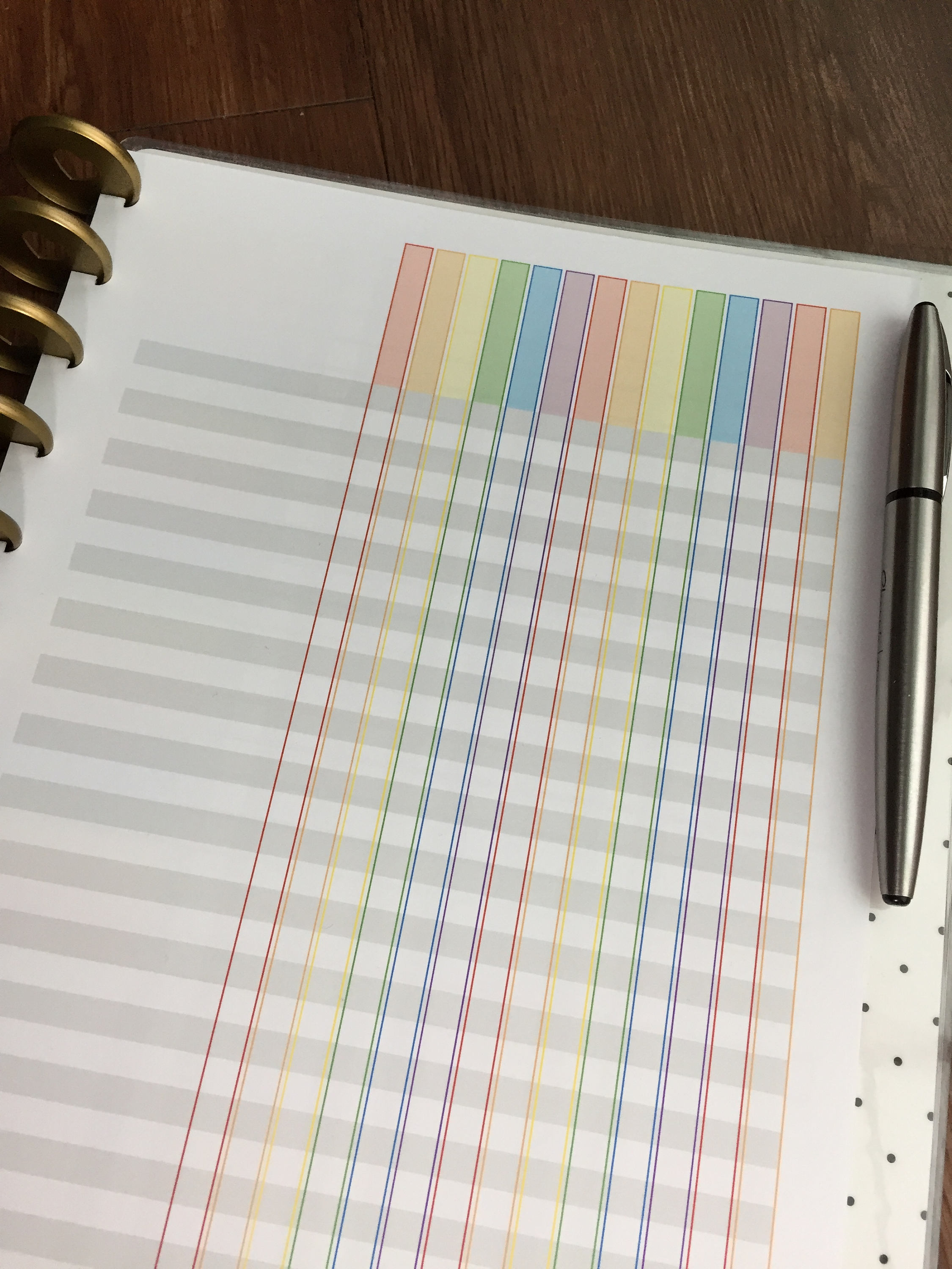 Printable Teacher Checklist for Big Happy Planner or Similar. Rainbow ...