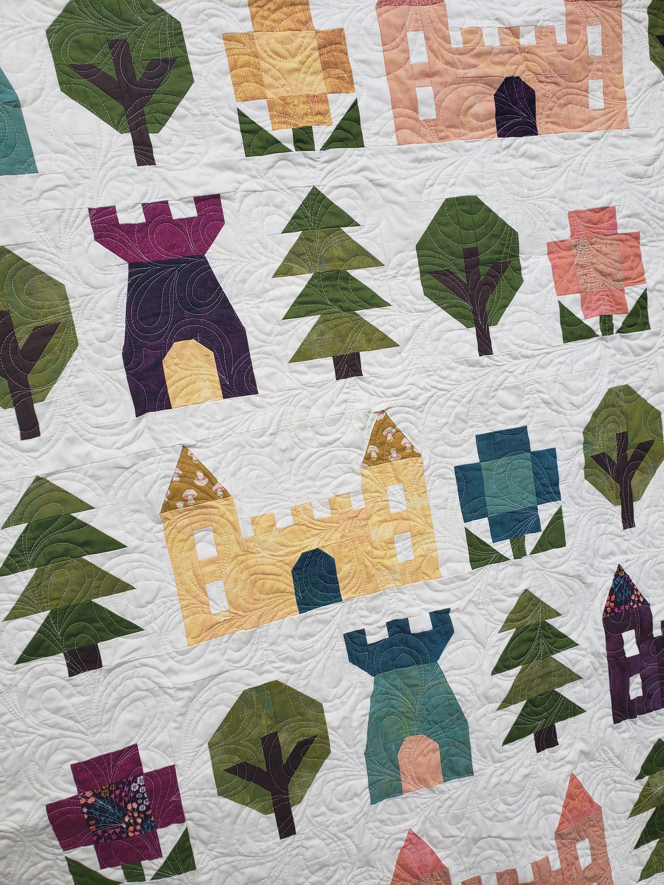 Little Kingdom Quilt - Castle Quilt - Fantasy Quilt - Castle Blanket ...